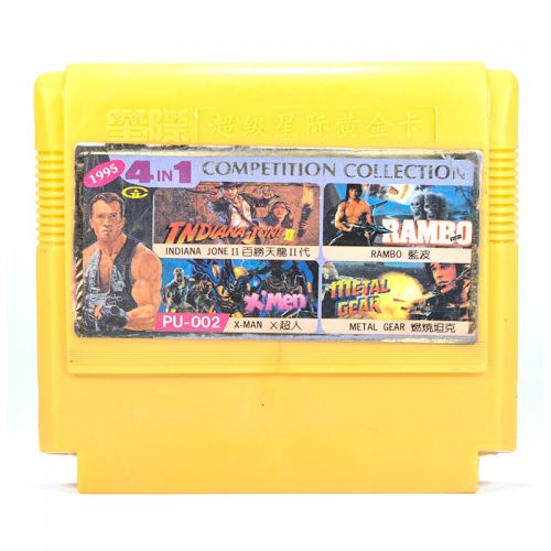 4 в 1: [PU-002] Rambo, X-Men, Metal Gear, Indiana Jones 2 :: Картридж ...